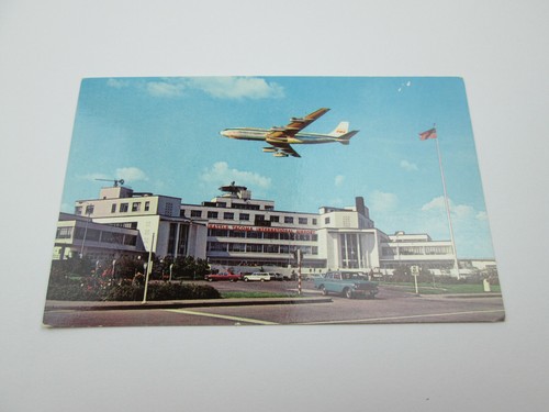 Vintage Tacoma Washing Airport Boeing 707 Airplane Portland Postcard ...