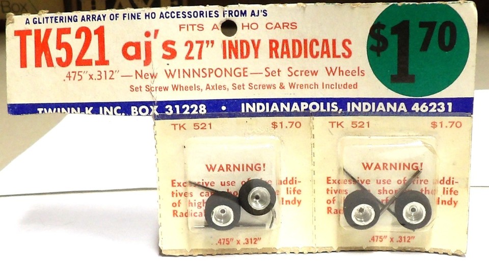 AJ'S AURORA AFX SUPER II SET SCREW ALUMINUM REAR WHEEL KIT,ALLEN WRN HO ...