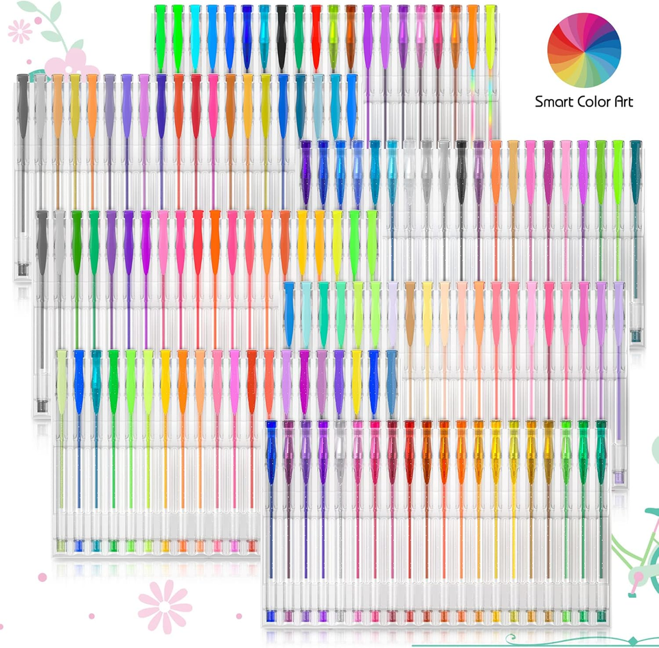 Smart Color Art 140 Colors Gel Pens Set Gel Pen for Adult Coloring ...