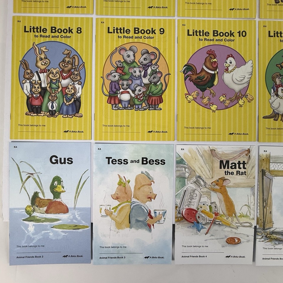 Abeka K4 Readers My Little Book To Read & Color Animal, Friends Book ...