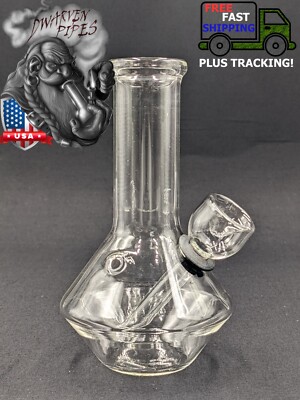 5" Inch Glass Hookah Water Pipe Bong UFO Clear | eBay