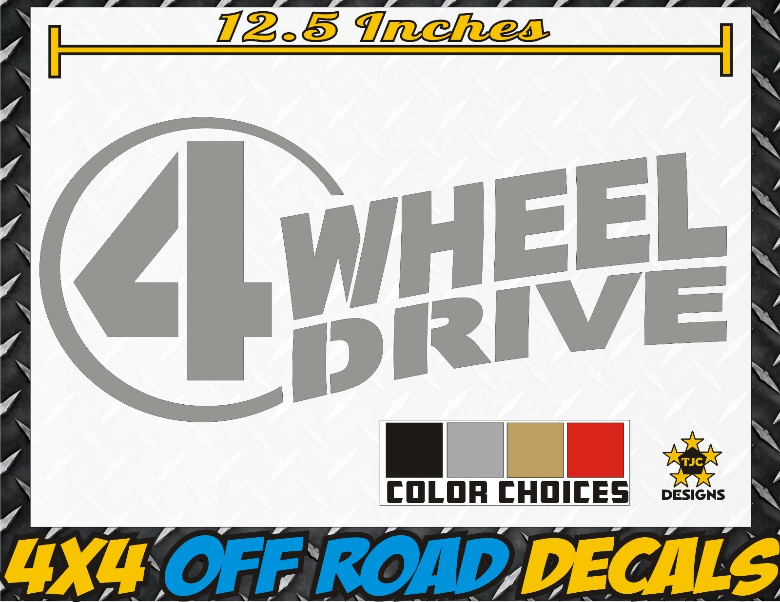 4X4 Off-Road Decal Set 4 Wheel Drive Stickers Ford Chevy Ram GMC | eBay