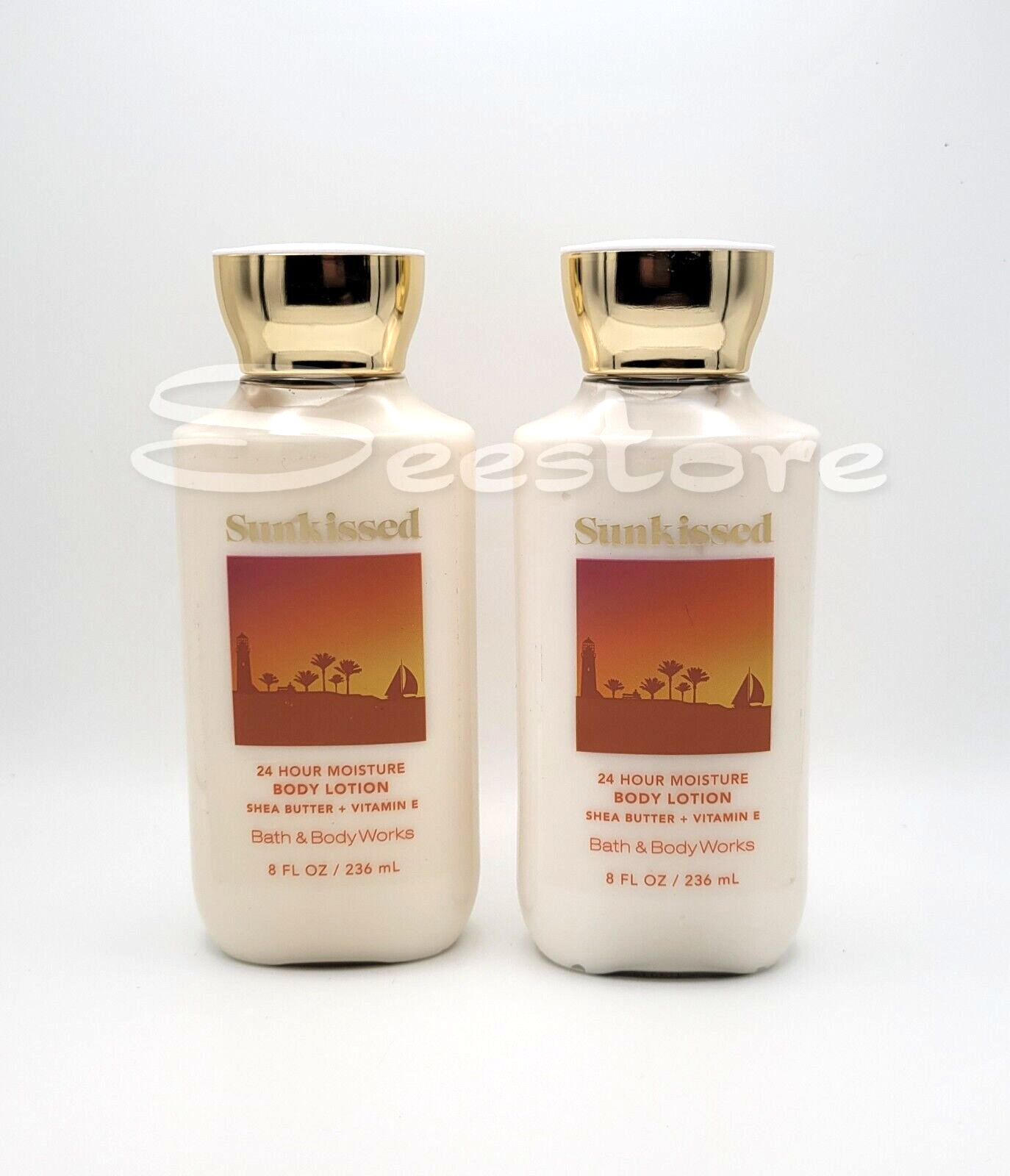 Bath & Body Works Sunkissed 24 Hour Moisture Body Lotion 8 fl oz Set of ...