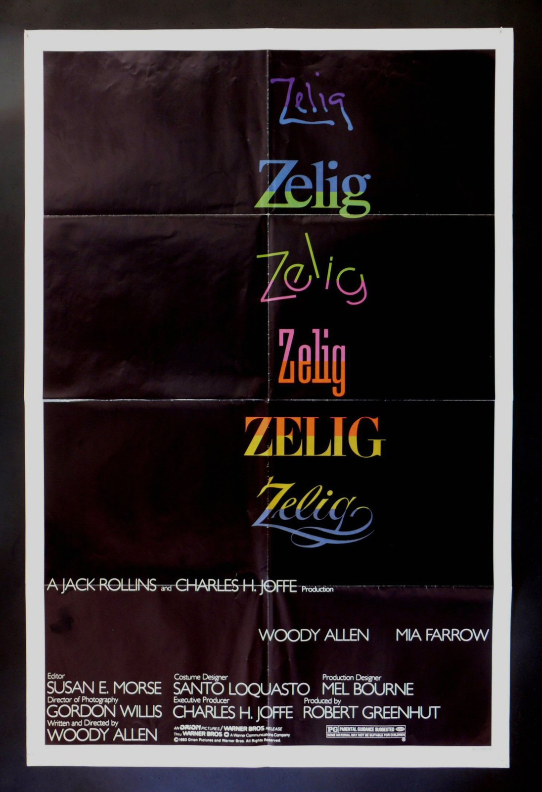 ZELIG * CineMasterpieces ORIGINAL MOVIE POSTER 1983 WOODY ALLEN | eBay