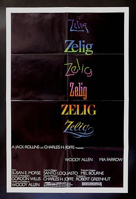 ZELIG * CineMasterpieces ORIGINAL MOVIE POSTER 1983 WOODY ALLEN | eBay