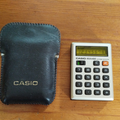 Vintage Casio micro-mini calculator M800 - Tested (with case) | eBay UK