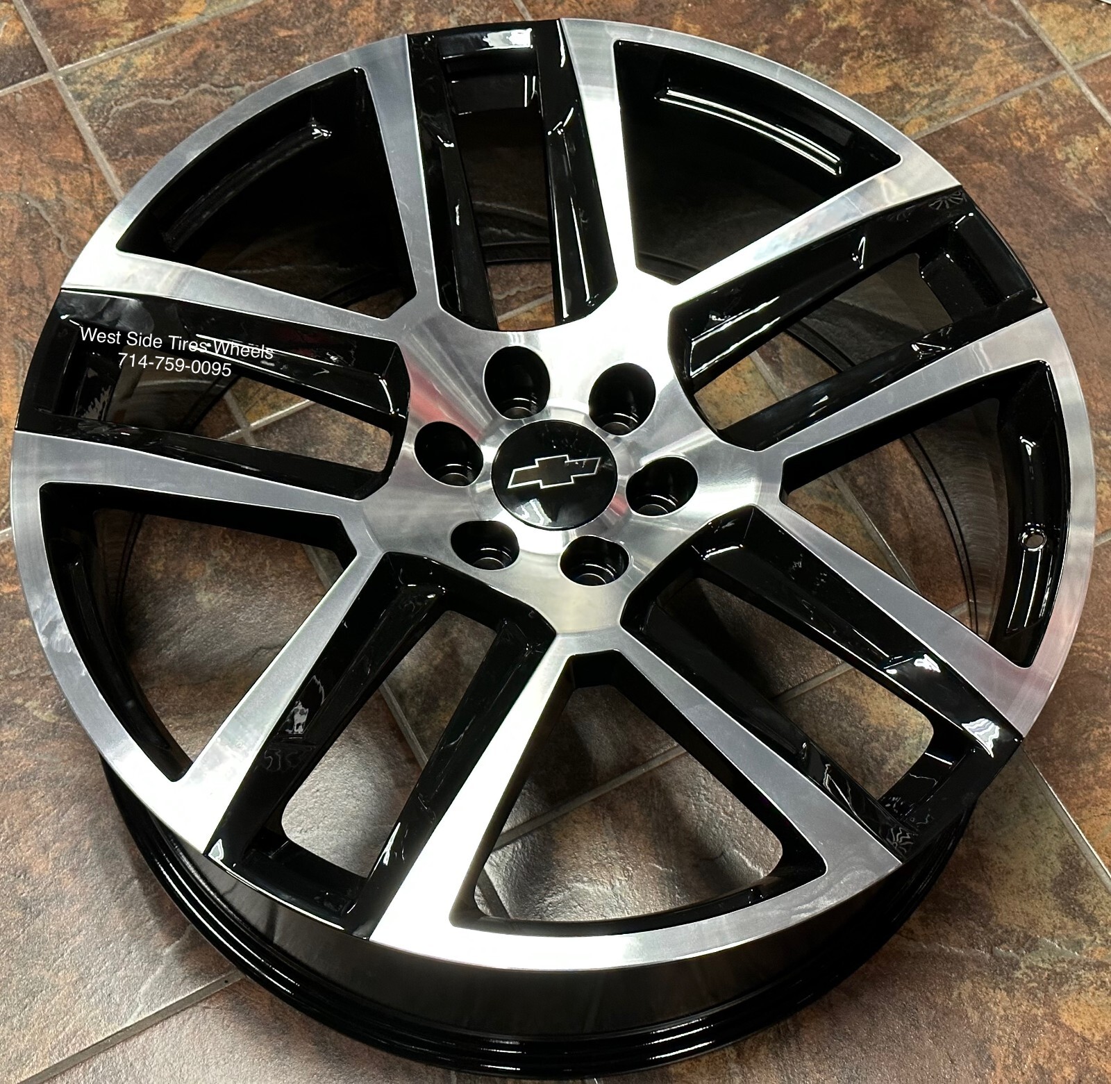 22" New 2024 CHEVY Tahoe Silverado Yukon Sierra BLACK MACHINE WHEELS ...