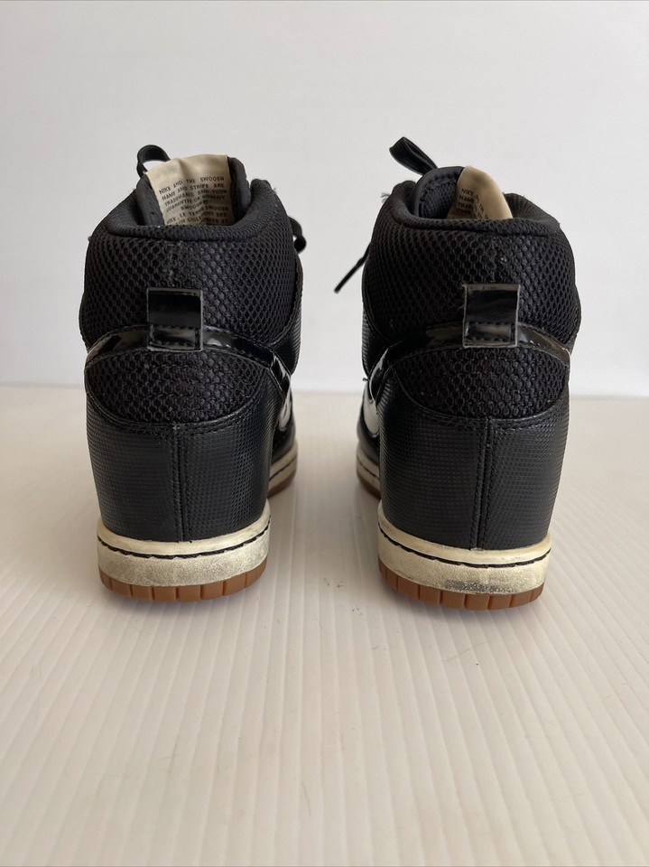 Nike Dunk Sky Hi Essential Hidden Wedge Sneaker 579763-001- Black Sail ...