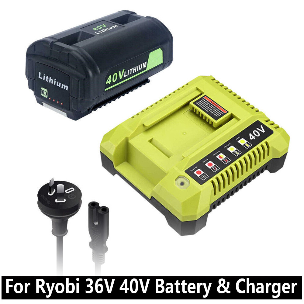 For Ryobi 36V Battery & Charger 40V 6.0Ah Lithium-Ion OP40301 OP4040 ...
