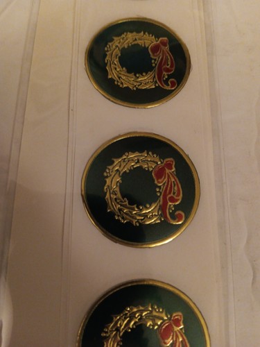 Fossler Seals From Marian Heath Greeting Cards 12 Pk Holly Wreath W ...