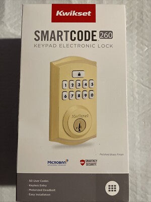 Kwikset Smartcode 260 Keypad Electronic Lock (Polished Brass) | eBay