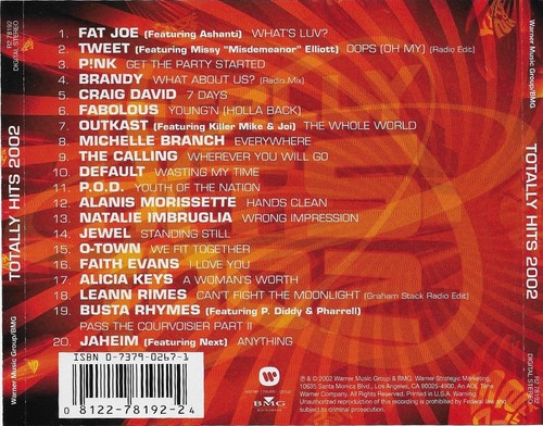 Totally Hits 2002 by Various Artists CD 2002 Warner Music/BMG ...