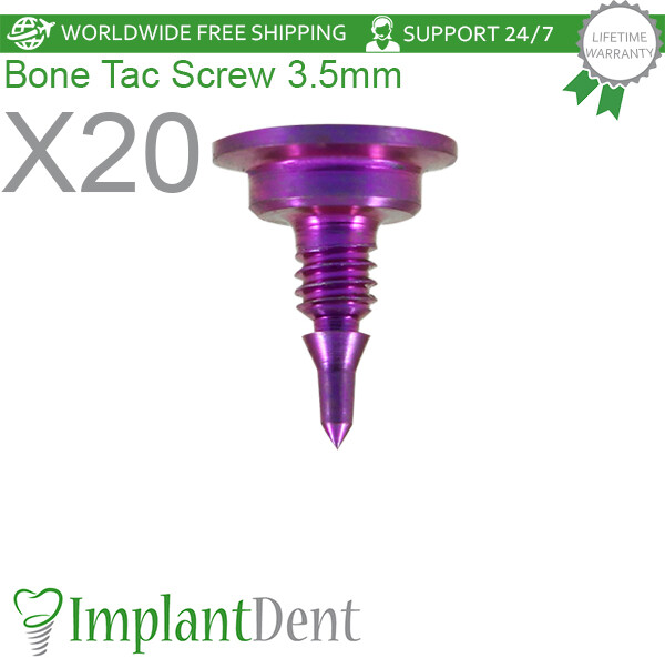 20x Dental Titanium GBR B0ne Tac Screw 3.5mm PTFE Fixation Sterile ...