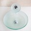 Round Scrub Tempered Glass Bathroom Vessel Sink Basin Bowl With Chrome ...
