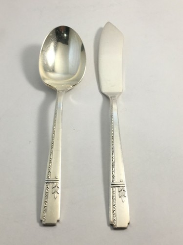 Oneida Prestige Heirloom GRENOBLE Sugar Spoon & Master Butter Knife ...