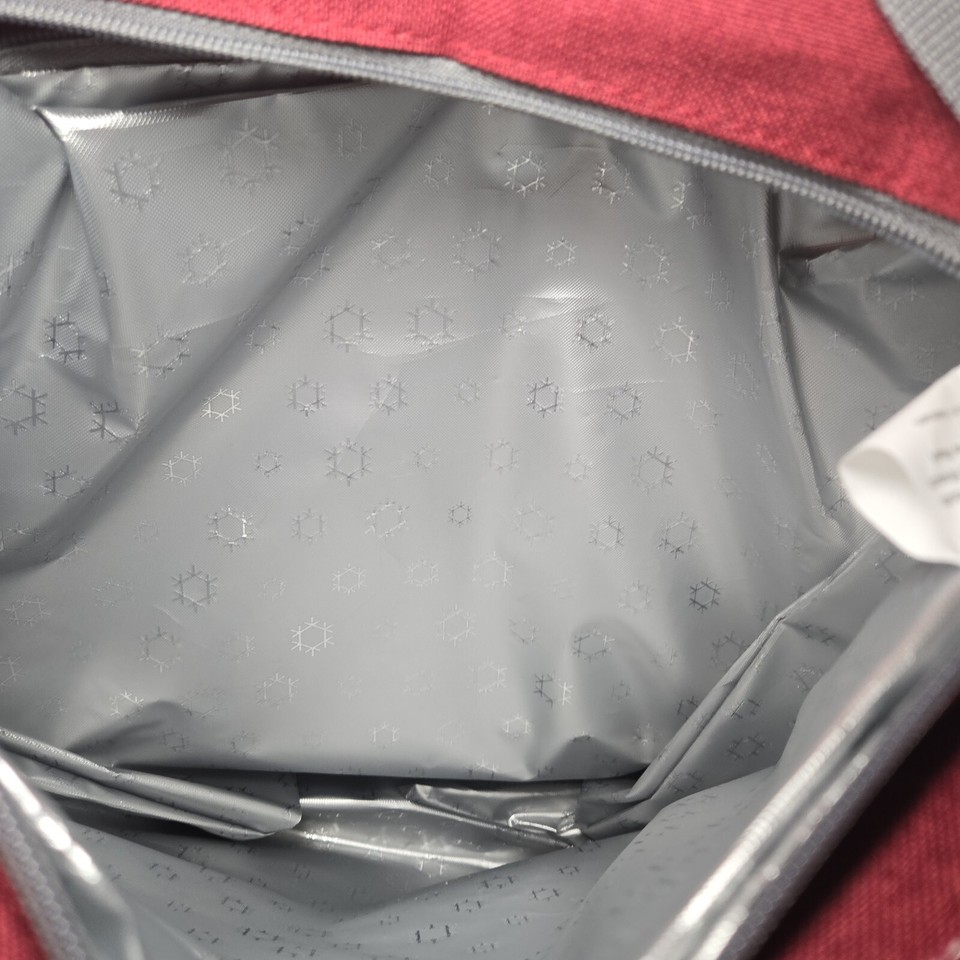 Lock & Lock Insulated Cooler Tote Bag Red Gray New 17x17” | eBay