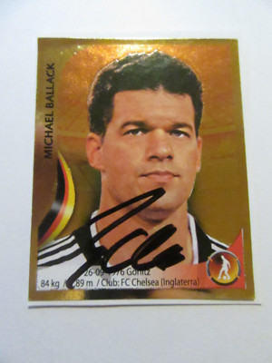 Michael Ballack * signiert * Panini Sticker GOLD Deutschland 2008 DFB ...