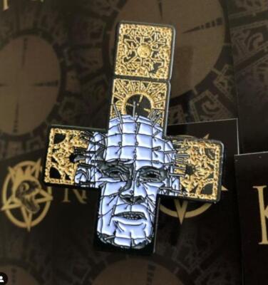 Hellraiser Pinhead Lament Cross Glitter Variant Enamel Pin Kneehigh ...