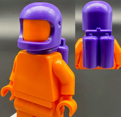 Lego Air Tanks and Space Helmet Dark Purple 50665 3838 Space Lot of 2 ...