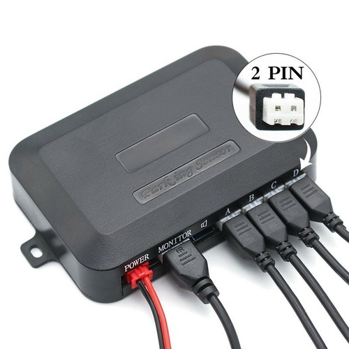 4 Parking Sensors Car Reverse Backup Rear Buzzer Radar System Kit Sound ...