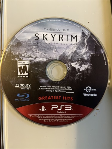 The Elder Scrolls V Skyrim Legendary Edition PlayStation 3 PS3 Disc ...
