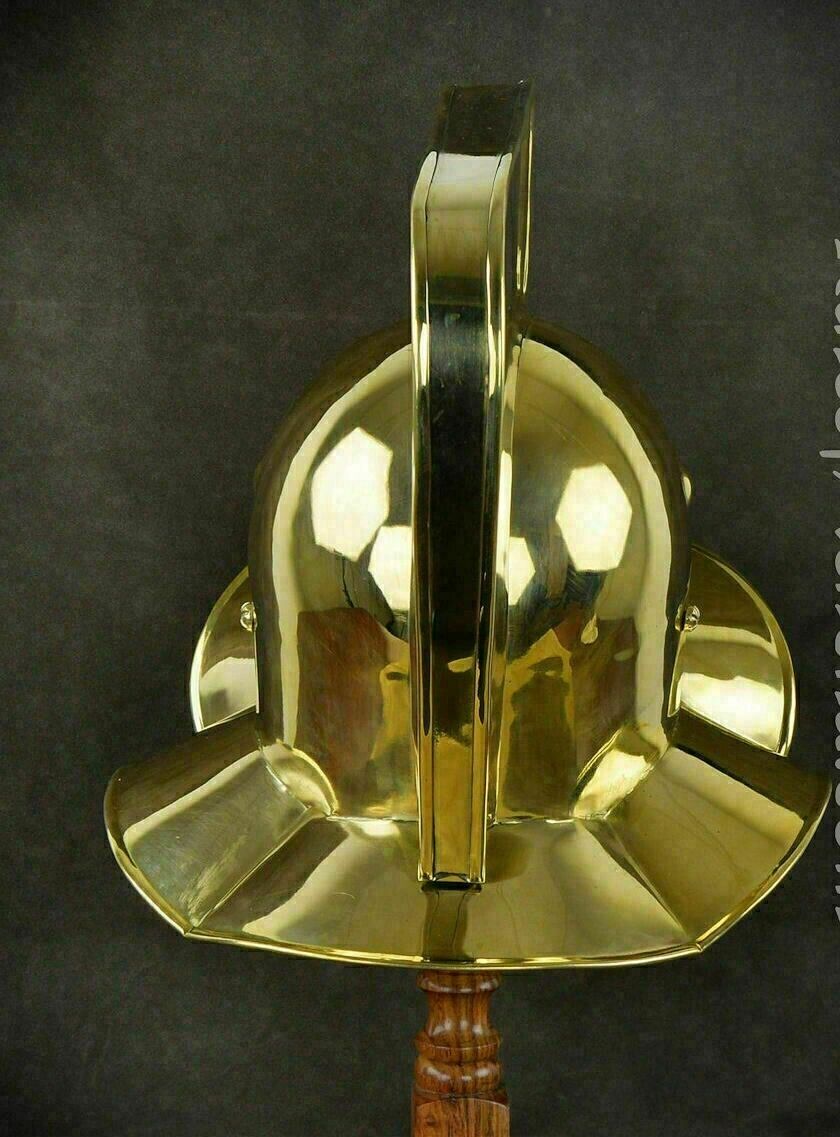 18 Gauge SCA LARP Medieval Gladiator Helmet Brass Reenactment Armor ...