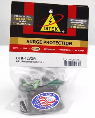 DITEK DTK-4LVXR 4-Pr Gate Entry Surge Protector - (BRAND NEW) | eBay
