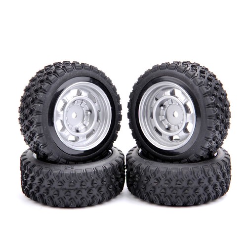 4pcs 1/10 RC RALLY CAR WHEELS & TIRES SET for Tamiya tt01 tt02 tt01e ...