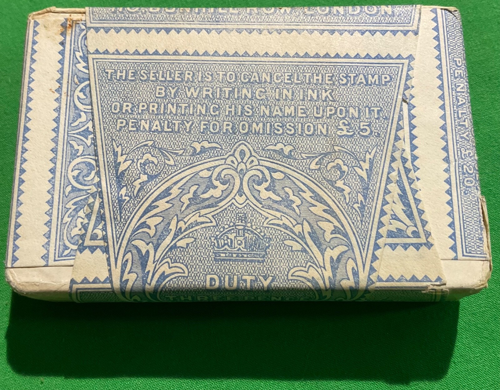 TAX WRAPPED Sealed DE LA RUE Old Vintage ** CROWN ** Pack Playing Cards ...