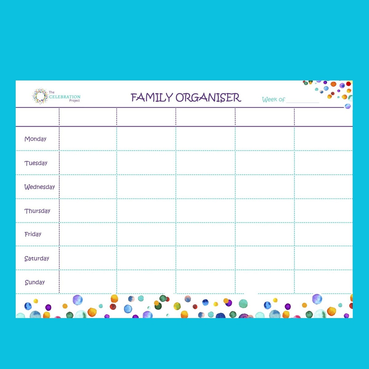 Family Weekly Planner Template