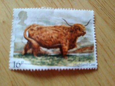 Highland Cow 16p Stamp | eBay