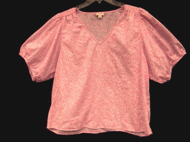 J. CREW Cottagecore Top~Puffed Sleeves~Pink Floral Be… - Gem