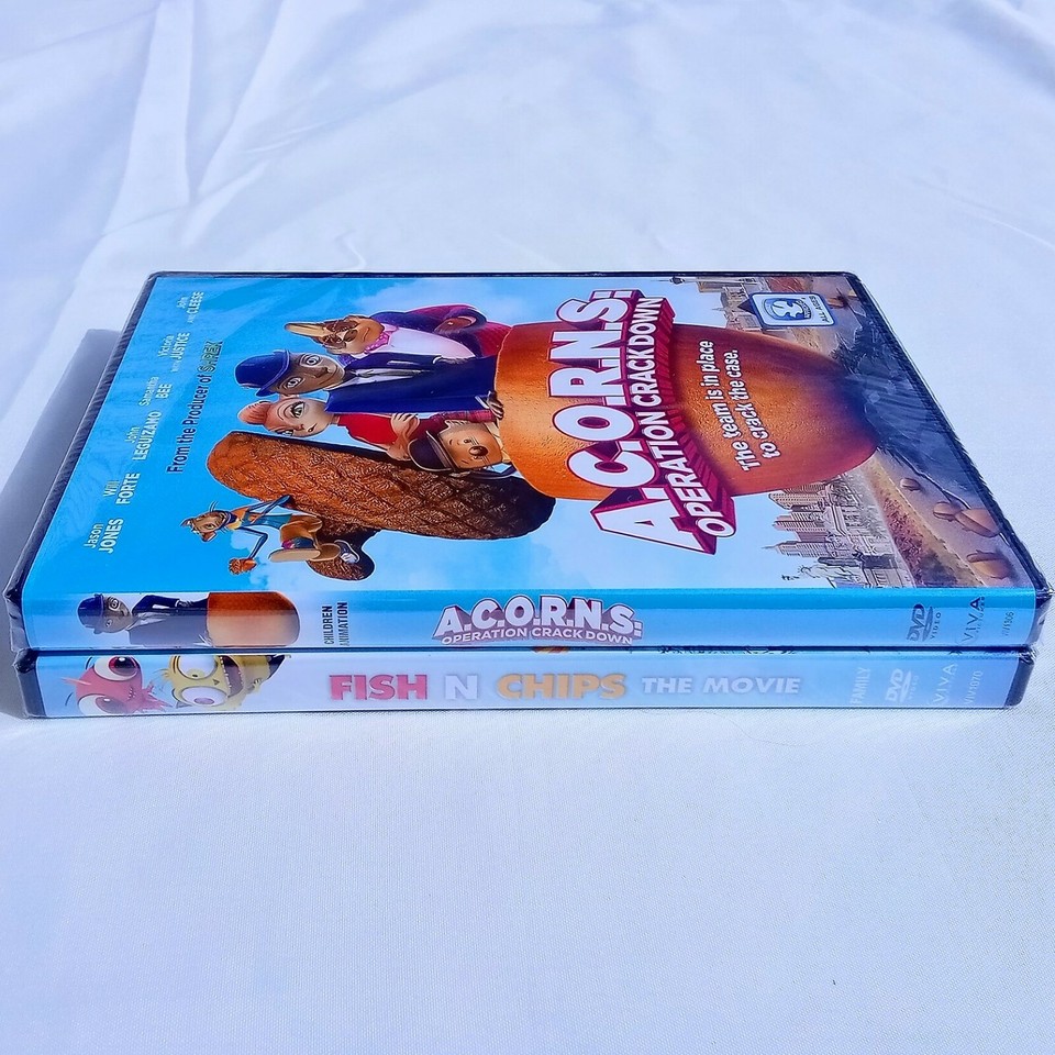 2 New DVDs - A.C.O.R.N.S: & FISH N CHIPS The Movie - Widescreen w/John ...