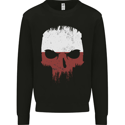 Polish Skull Poland Gym Flag Biker Kids Sweatshirt Jumper | eBay