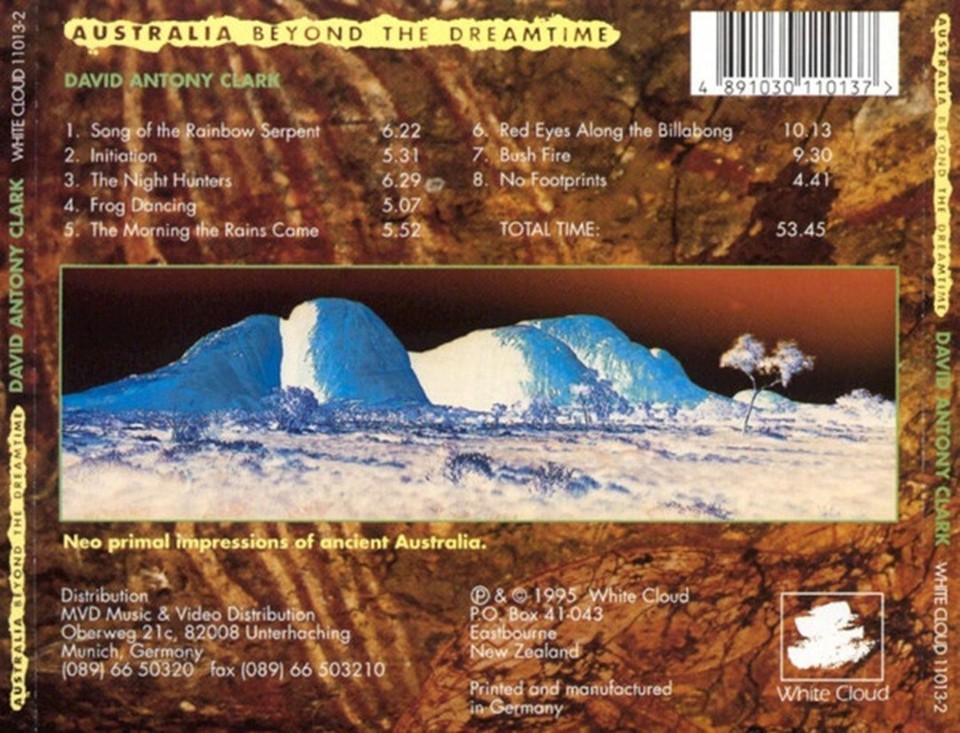 David Antony Clark Australia Beyond the Dreamtime CD, May-1995, NEW ...