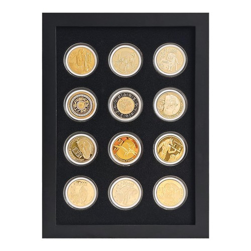 Wooden Challenge Coin Display Shadow Box,12 Coin Display Case,Military ...