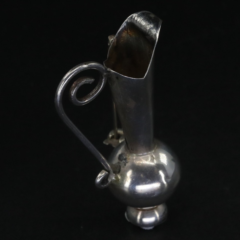 VTG Sterling Silver - 1950's MEXICO Tussie Mussie Antique Vase Brooch ...