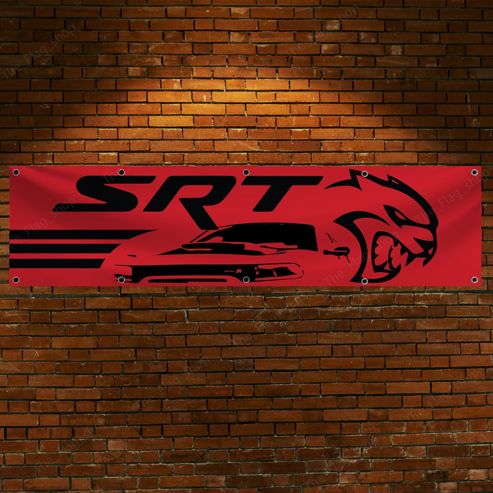 Dodge SRT 2x8ft Banner Hellcat Garage Street Racing Car Man Cave Wall ...