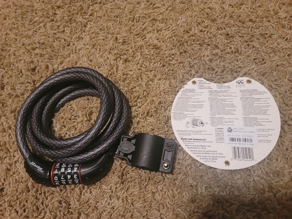 Master Lock Set Your Own Cable Combination Lock Lock Bike Lock 6 Ft ...