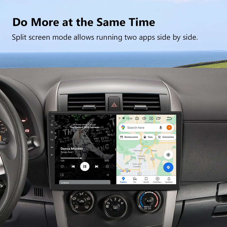 10.1inch Android 10 8Core Double 2 DIN Car Stereo Radio GPS Navigation ...