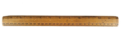 Antique Ruler Protractor On Back Wood Stick Man Drawing Doodles Patina ...