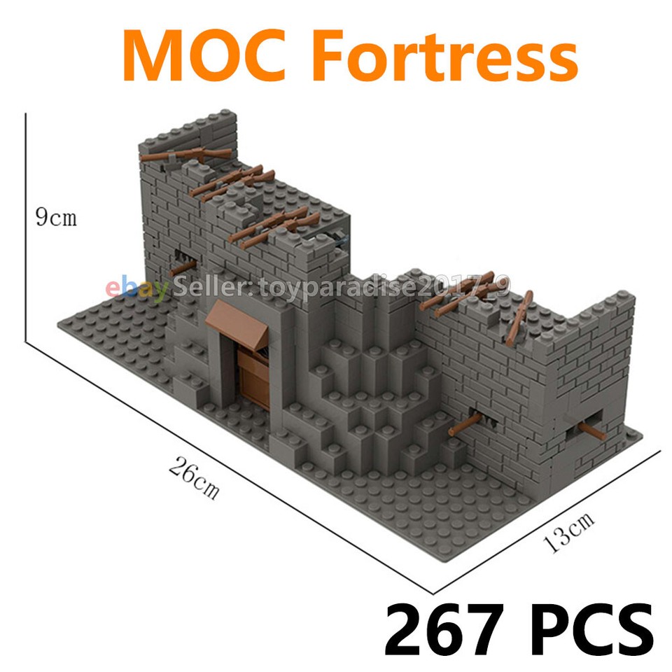 MOC WWII Military Base Fortress Battle Scene House Tower Weapon ...