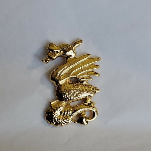 Dragon Lapel Pin Fantasy Mythical Beast Gold Color Metal | eBay