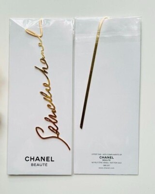 Chanel Beaute Bookmark Gold 11.5cm Membership gift Rare | eBay