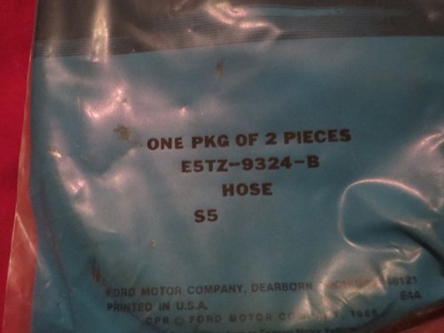 NOS 1985 1986 FORD RANGER FUEL LINE TUBE CONNECTOR HOSE ASBY E5TZ-9324 ...