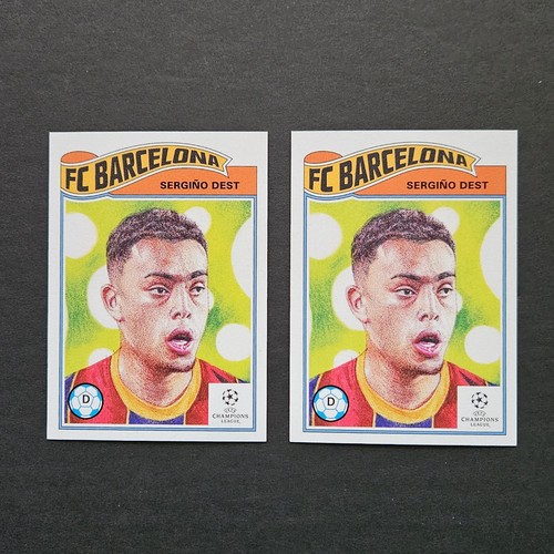 SERGINO DEST (x2) 2021 Topps Living Set UCL #318 - PR: 2183 Barcelona ...