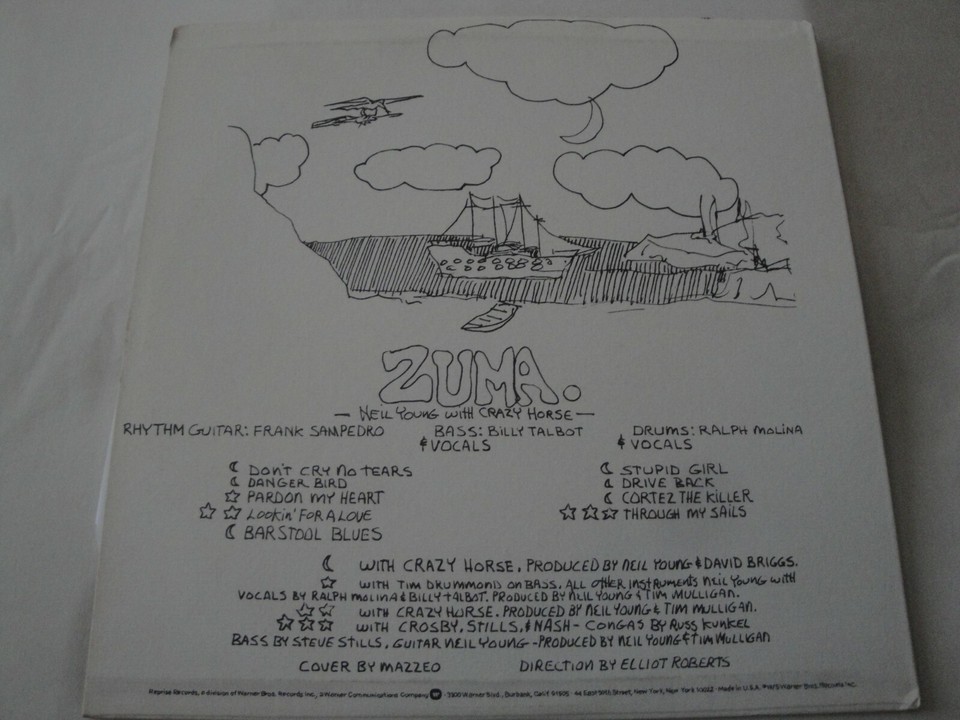 Zuma NEIL YOUNG WITH CRAZY HORSE VINYL LP ALBUM 1975 REPRISE RECORDS | eBay