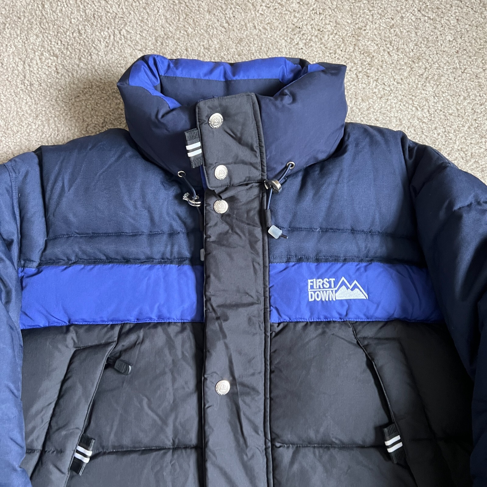 First Down Oversized Quilted Duck Down Puffer Jacket … - Gem