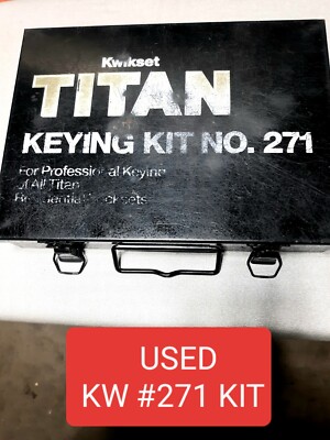 USED ORIGINAL KWIKSET #271 TITAN PINNING KIT, WELL STOCKED, NO MIXED ...