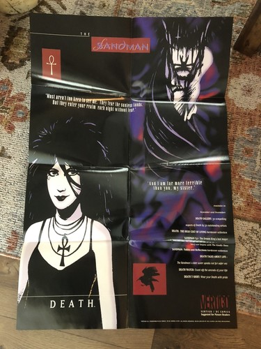 Sandman/Death Promo Poster 1993 DC Vertigo 22”x33” Unforlded | eBay